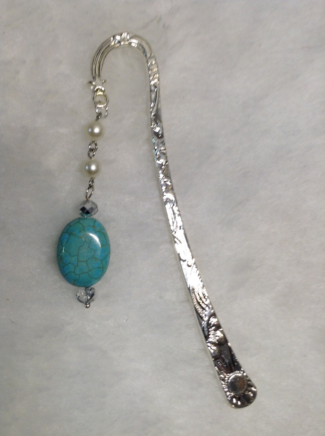 Bookmark Metal Hook Style Bright Silver-tone With Dyed - Etsy Canada