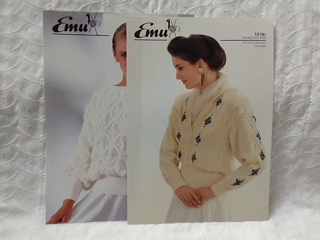 Lot of 2 EMU Knitting Pattern Leaflets for Women Size S/M/L KS#89 - Etsy