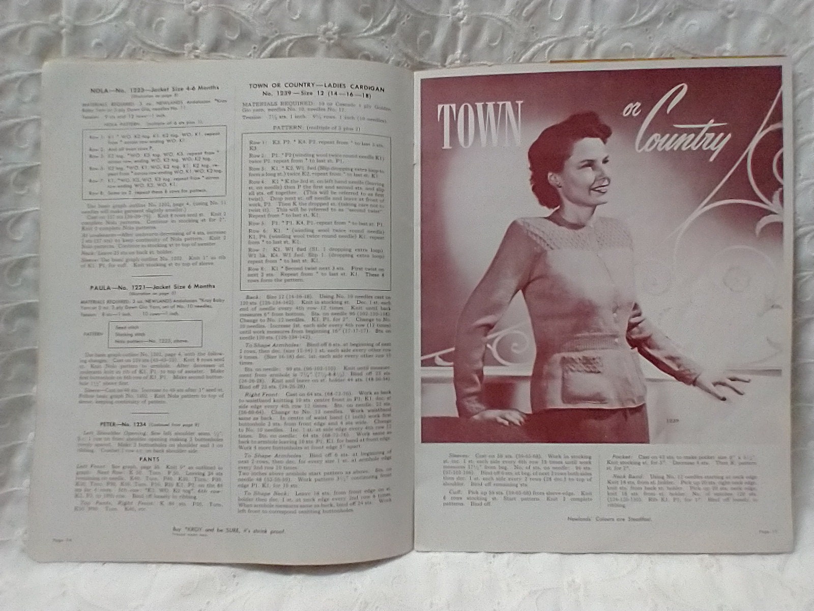 Vintage Family Knitting Pattern Book - Newlands Volume 7 Book 12 1950's ...
