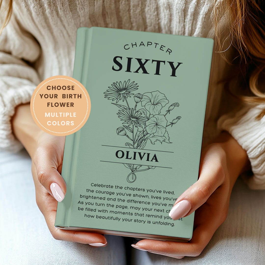 Personalized 60th Birthday Gift: Birth Flower Journal With Custom Name ...