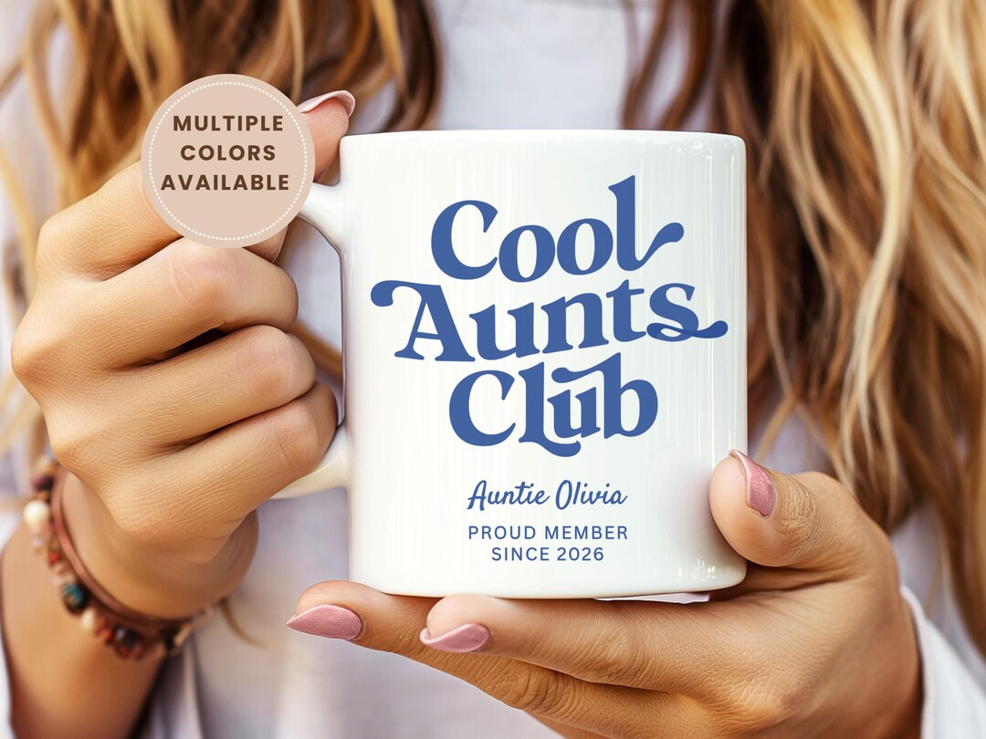 Personalized Cool Aunts Club Mug-custom Aunt Mug With Name, Baby ...