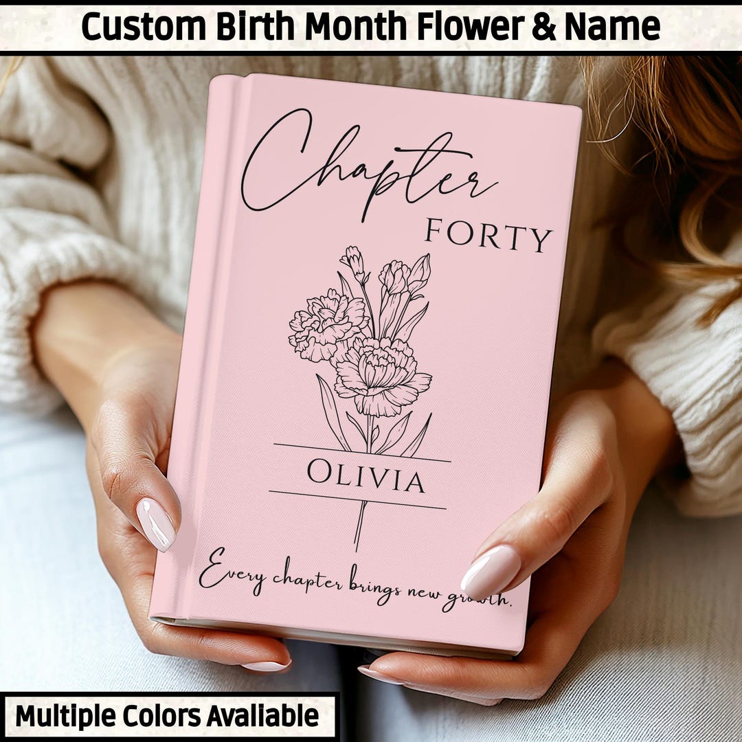 40th Birthday Gift for Her or Him-chapter 40 Name Journal, Birth Month ...
