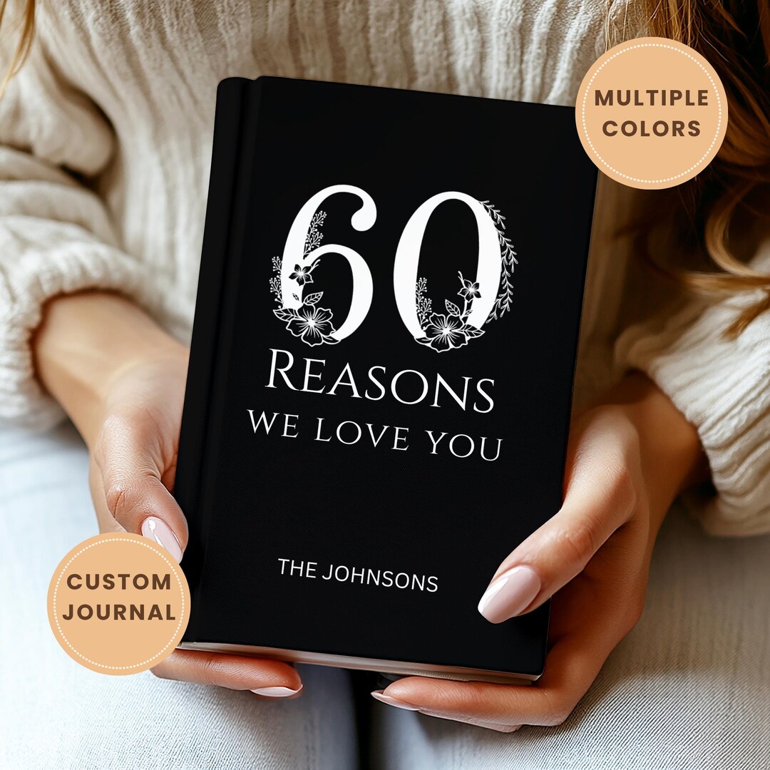 60 Reasons We Love You Journal-personalized Birthday Gift, 60th ...
