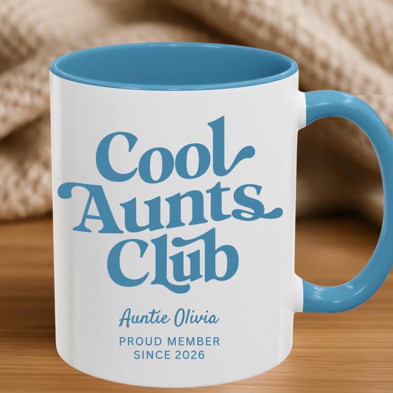 Personalized Cool Aunts Club Mug-custom Aunt Mug With Name, Baby ...