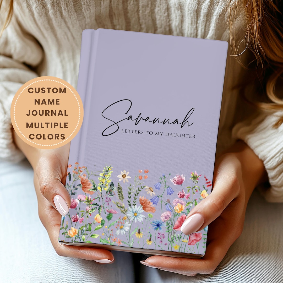 Letters to My Daughter Journal-personalized Name Wildflower Memory Book ...