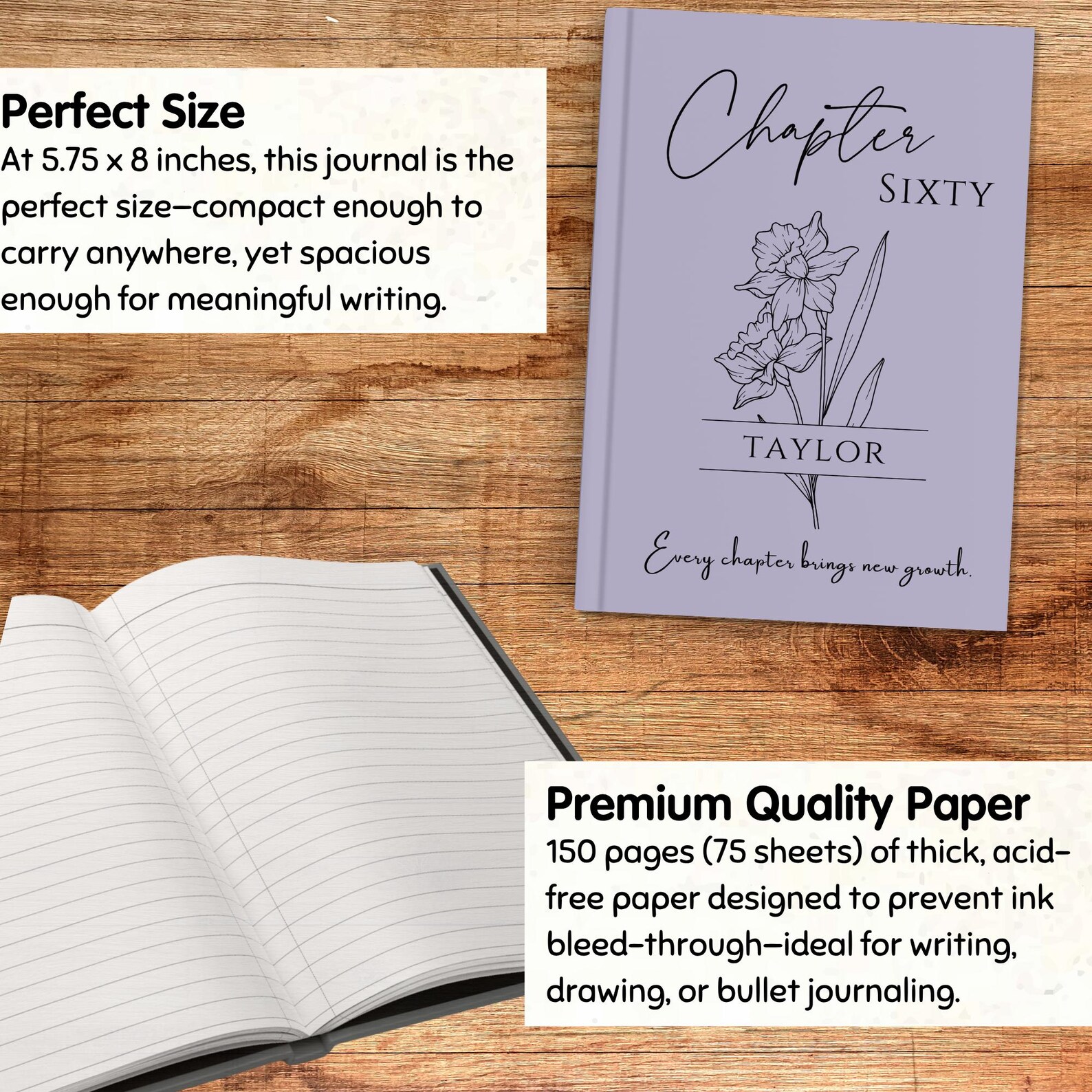 60th Birthday Gift for Women or Men, Chapter 60 Name Journal, Birth ...