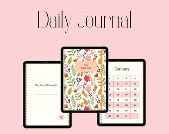 Cottagecore Journal Printable, Daily Diary, Journal for Ipad, Digital ...