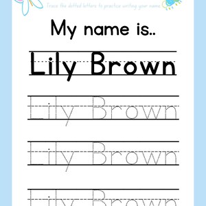 Customizable Name & Word Tracing Practice Pack - Printable Tracing ...