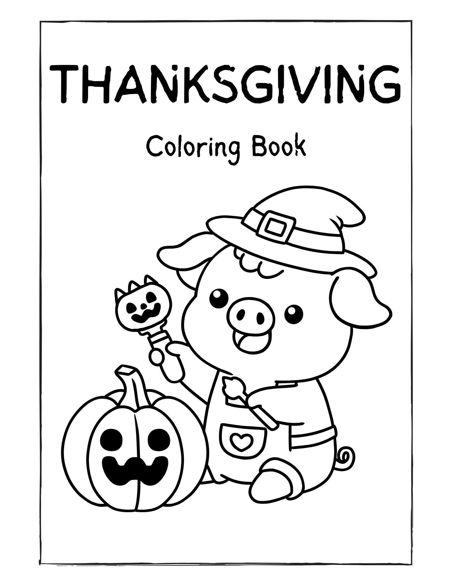 Thanksgiving Coloring Pages for Kids – 5 Pack Printable Activity Sheets ...