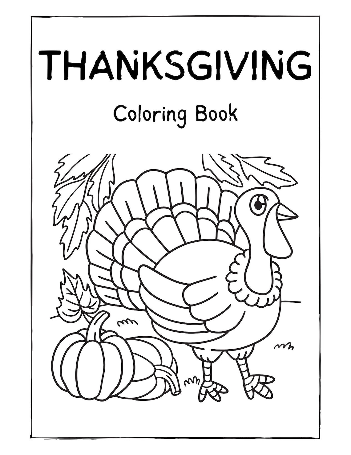 Thanksgiving Coloring Pages for Kids – 5 Pack Printable Activity Sheets ...