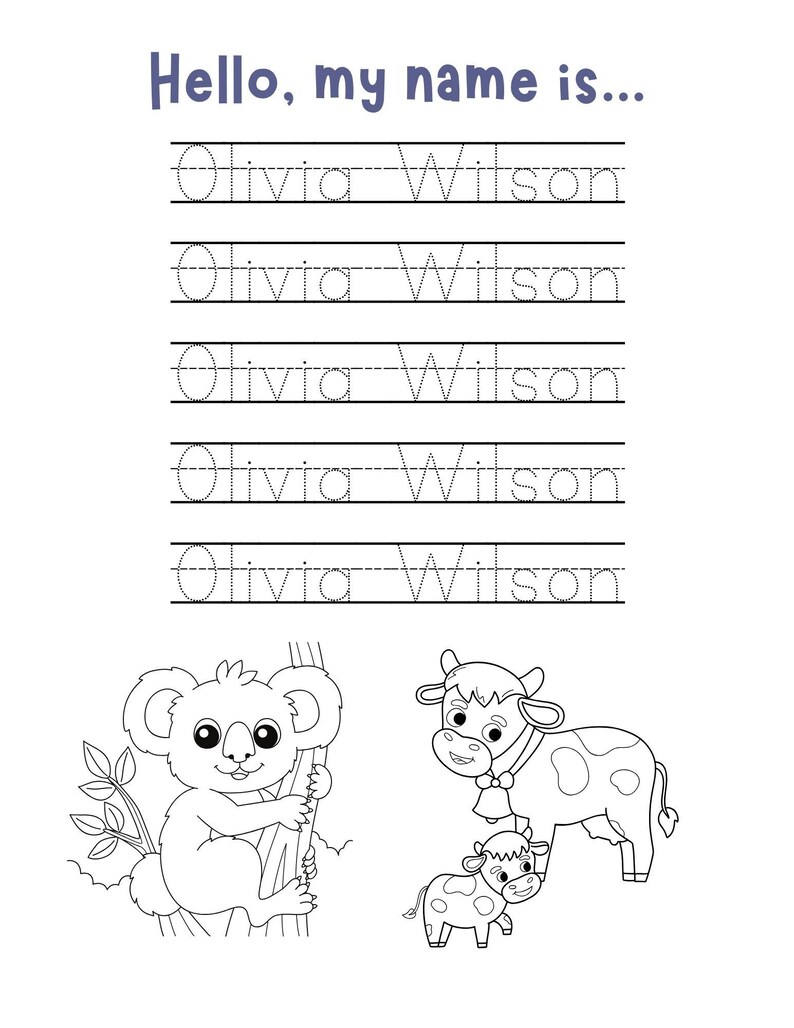 Customizable Name & Word Tracing Practice Pack - Printable Tracing ...