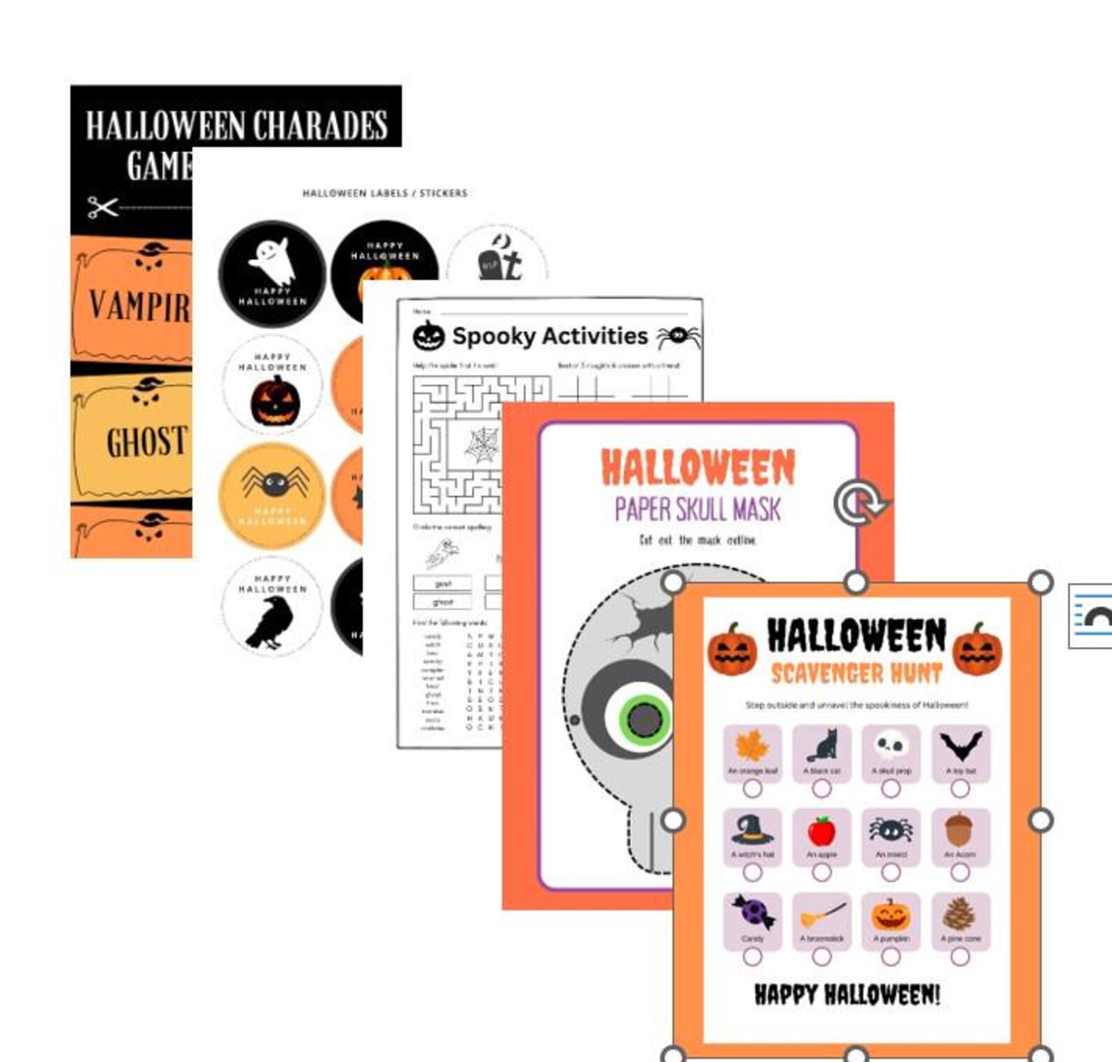 Spooky Halloween Party Pack | Puzzles, Stickers, Poster & Mask – Fun ...