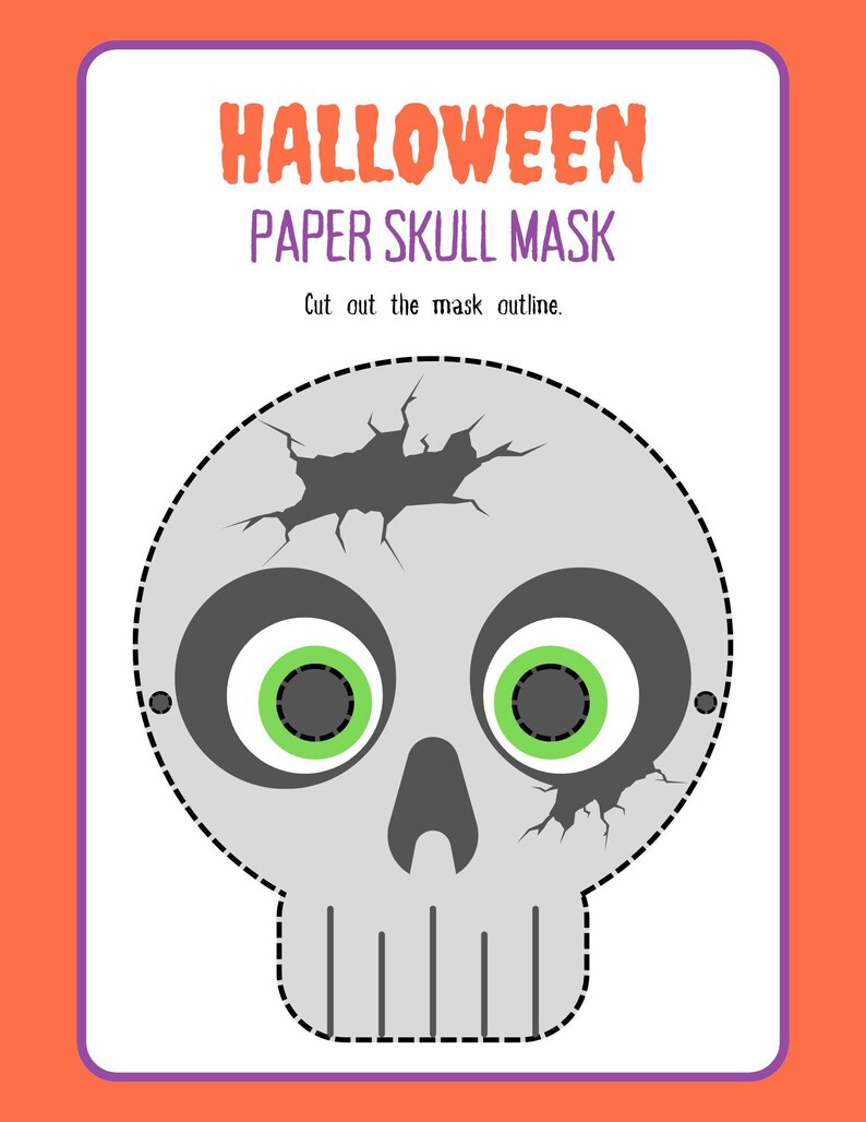 Skull Mask Template | Printable DIY Mask for Halloween & Crafts - Etsy