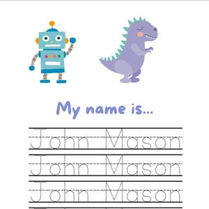 Customizable Name & Word Tracing Practice Pack - Printable Tracing ...