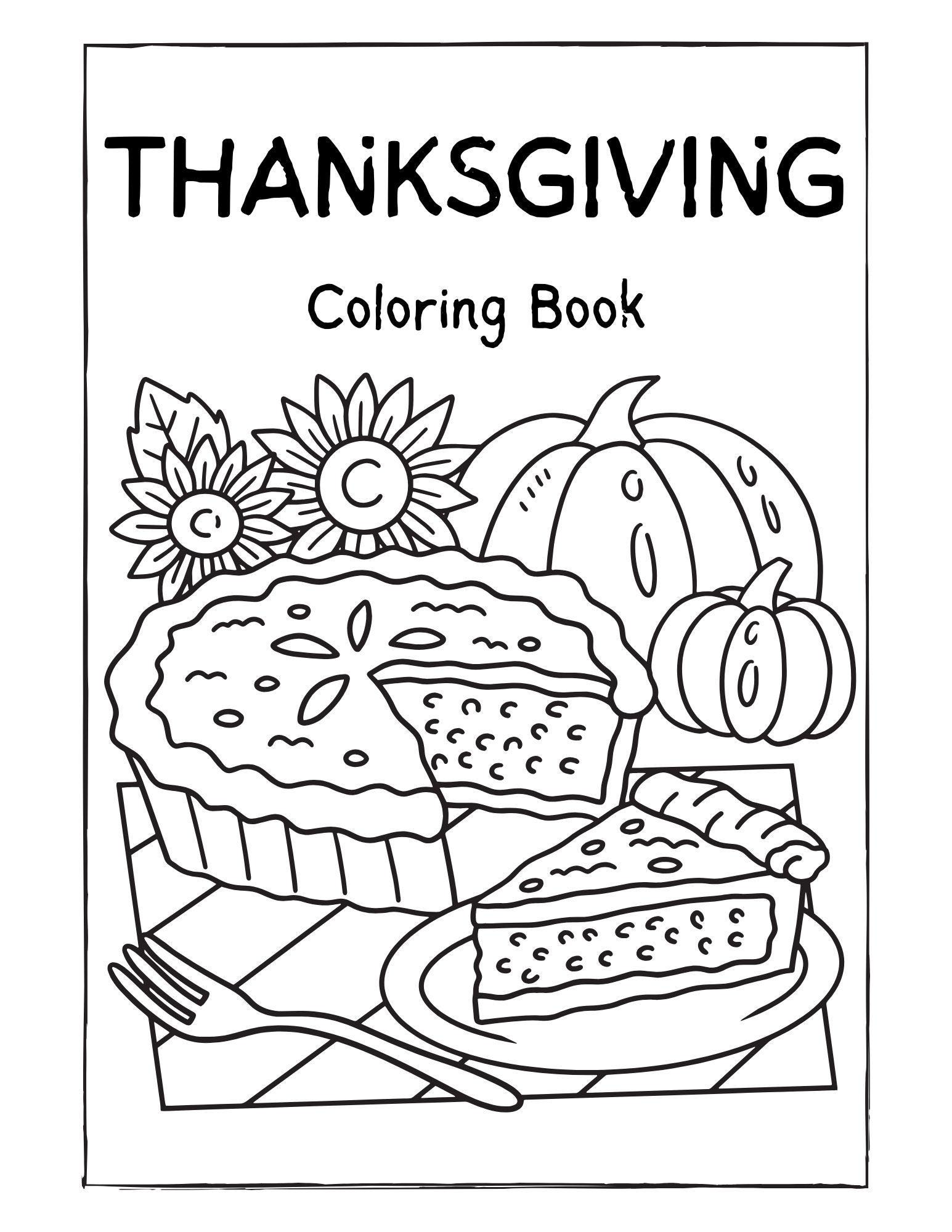 Thanksgiving Coloring Pages for Kids – 5 Pack Printable Activity Sheets ...