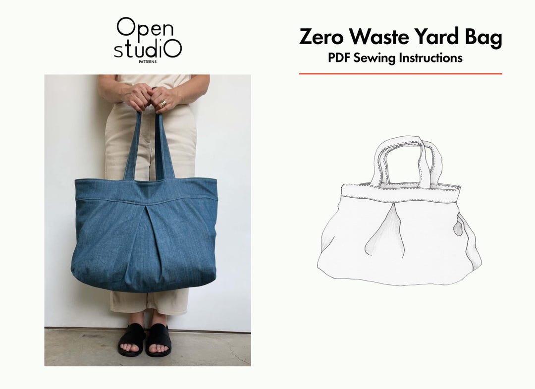 Zero Waste Yard Bag - PDF Sewing Instructions - Zero Waste Sewing Pattern - Etsy