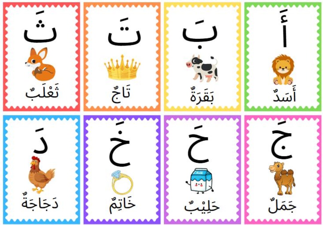 Printable Arabic Alphabet Flashcards - Etsy