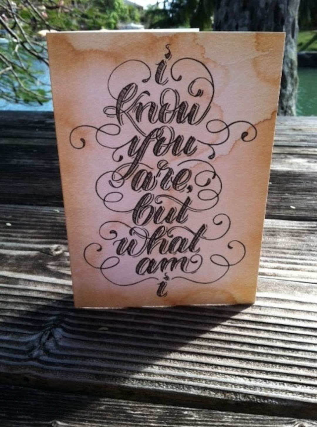 I Know... 5x7 Greeting Card - Etsy