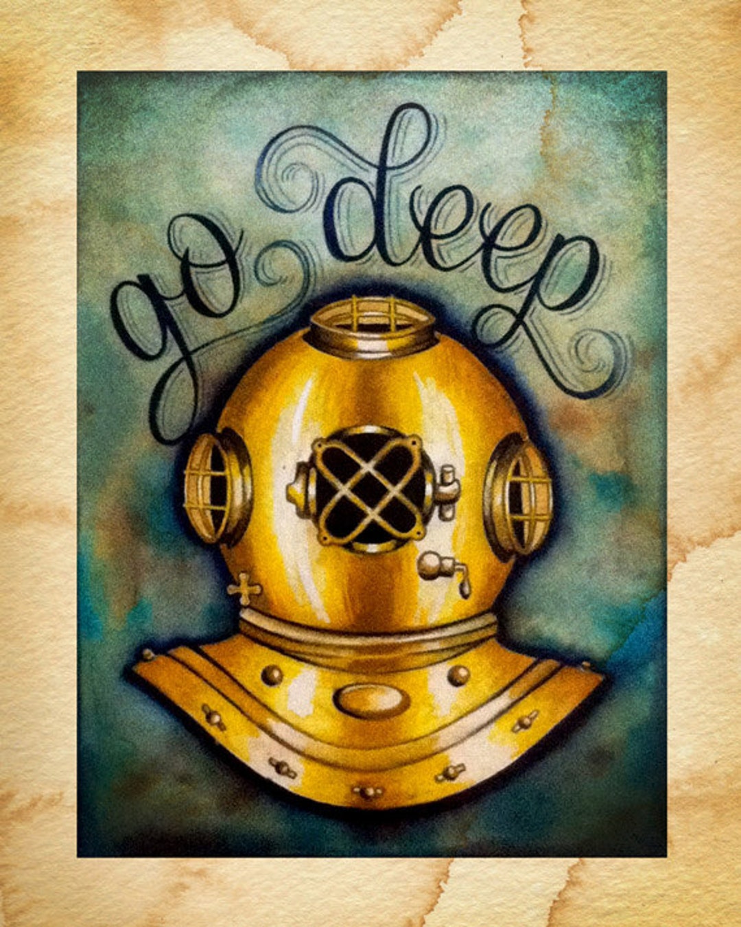 Go Deep 8x10 Signed Print - Etsy