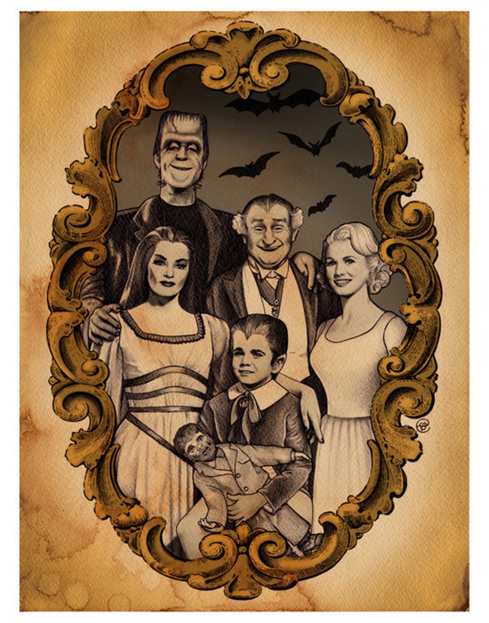 The Munsters 11x14 Signed Print With Border - Etsy