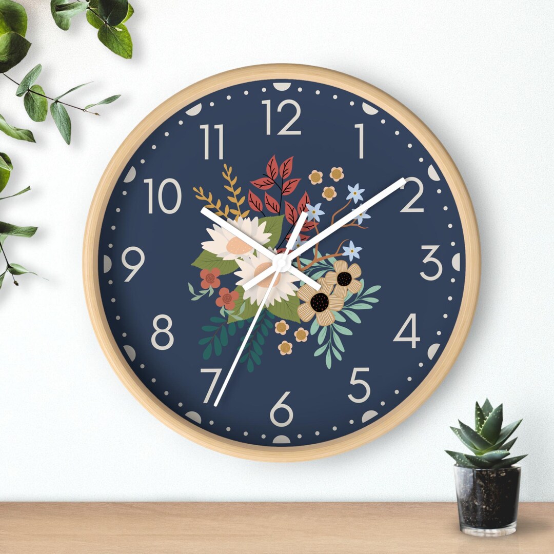 Cottagecore Wall Clock, Office Wall Clock, Cottage Core Gifts, Cottage ...