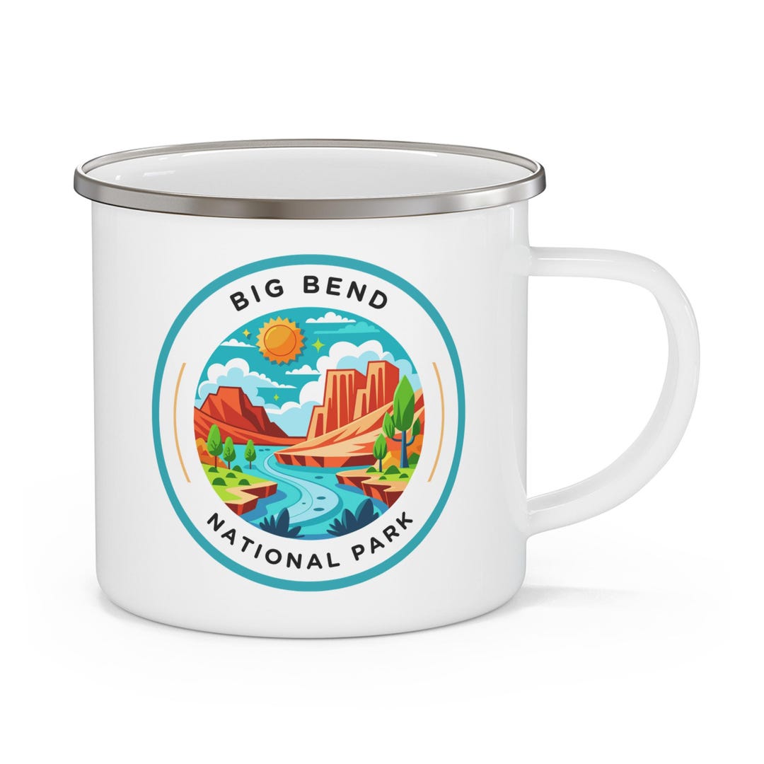 Big Bend National Park Enamel Camping Mug: Adventure-ready 12oz Cup - Etsy