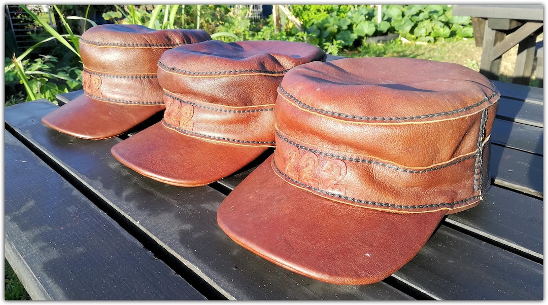 Leather Peak Caps Confederate Kepi: Personalized & Hand-stitched With ...