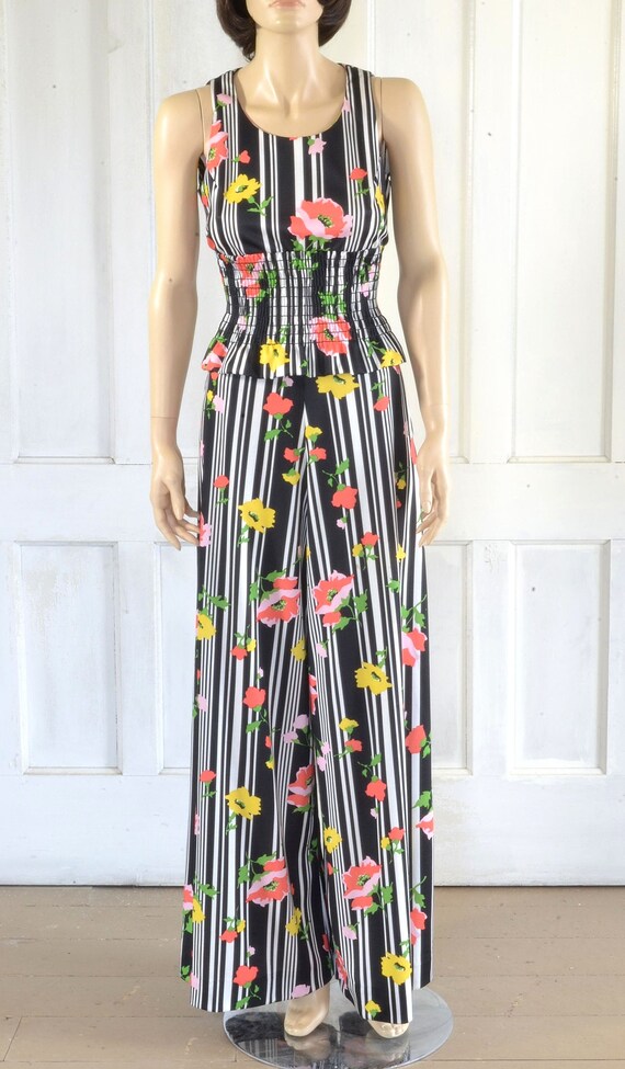 Vintage 1960s Palazzo Pants Set - 1970s Ruth Norman f… - Gem