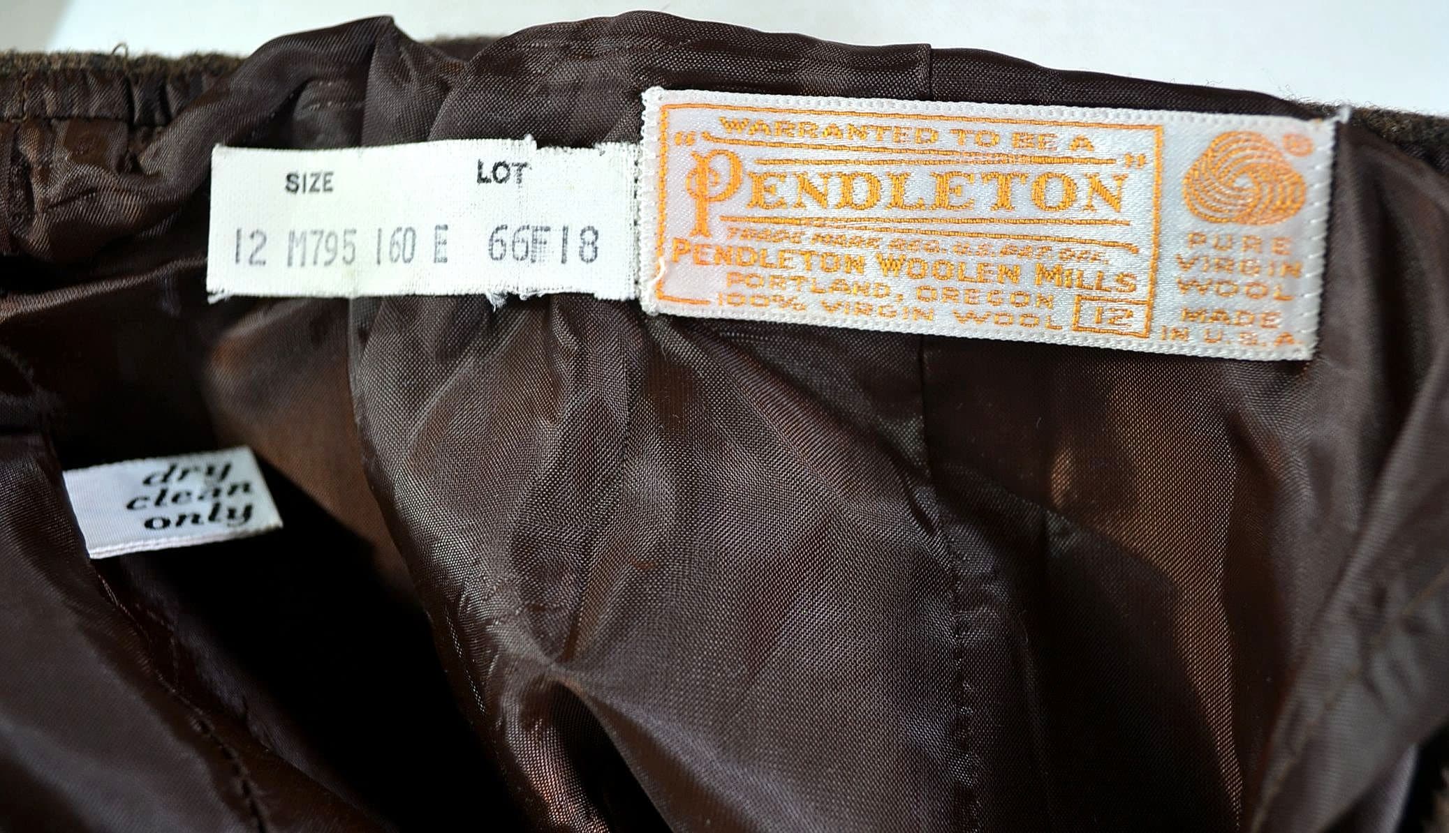 80s Vintage Pendleton Wool Trousers 70s Full Leg Pants - Etsy