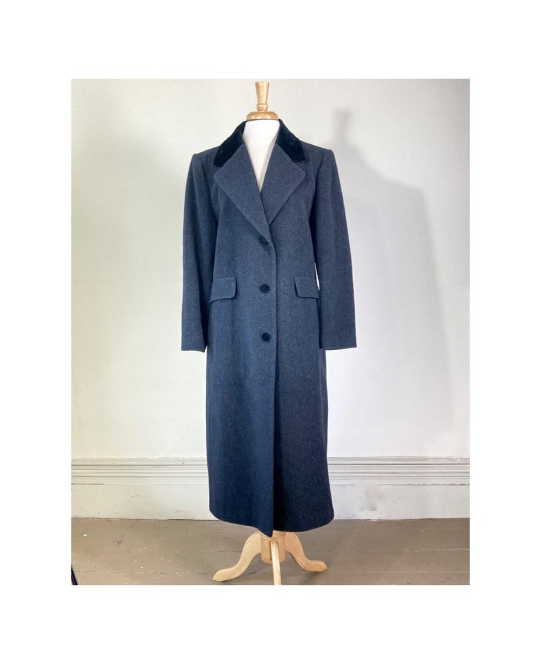 Vintage 80s Forecaster of Boston Wool Coat - Long Coat - Charcoal Gray ...