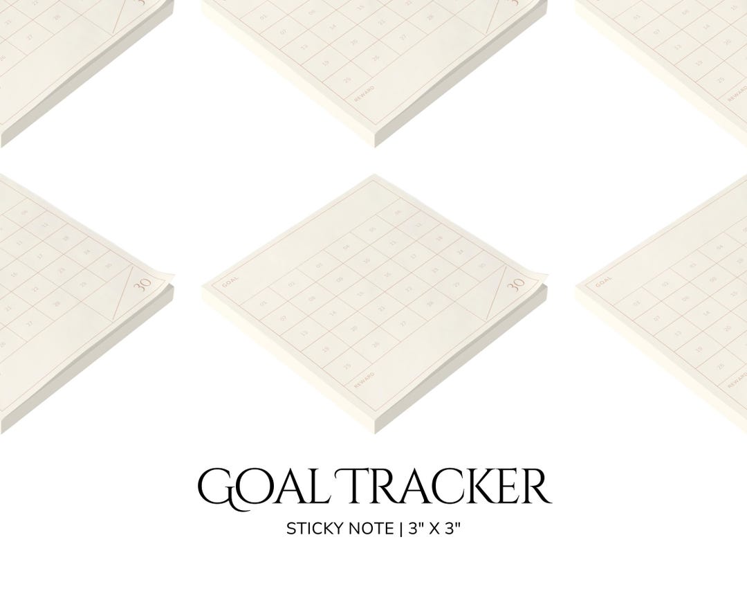 Goal Reward Tracker Monthly Goal Setting Notepad Daily Task Pad 30 Day ...