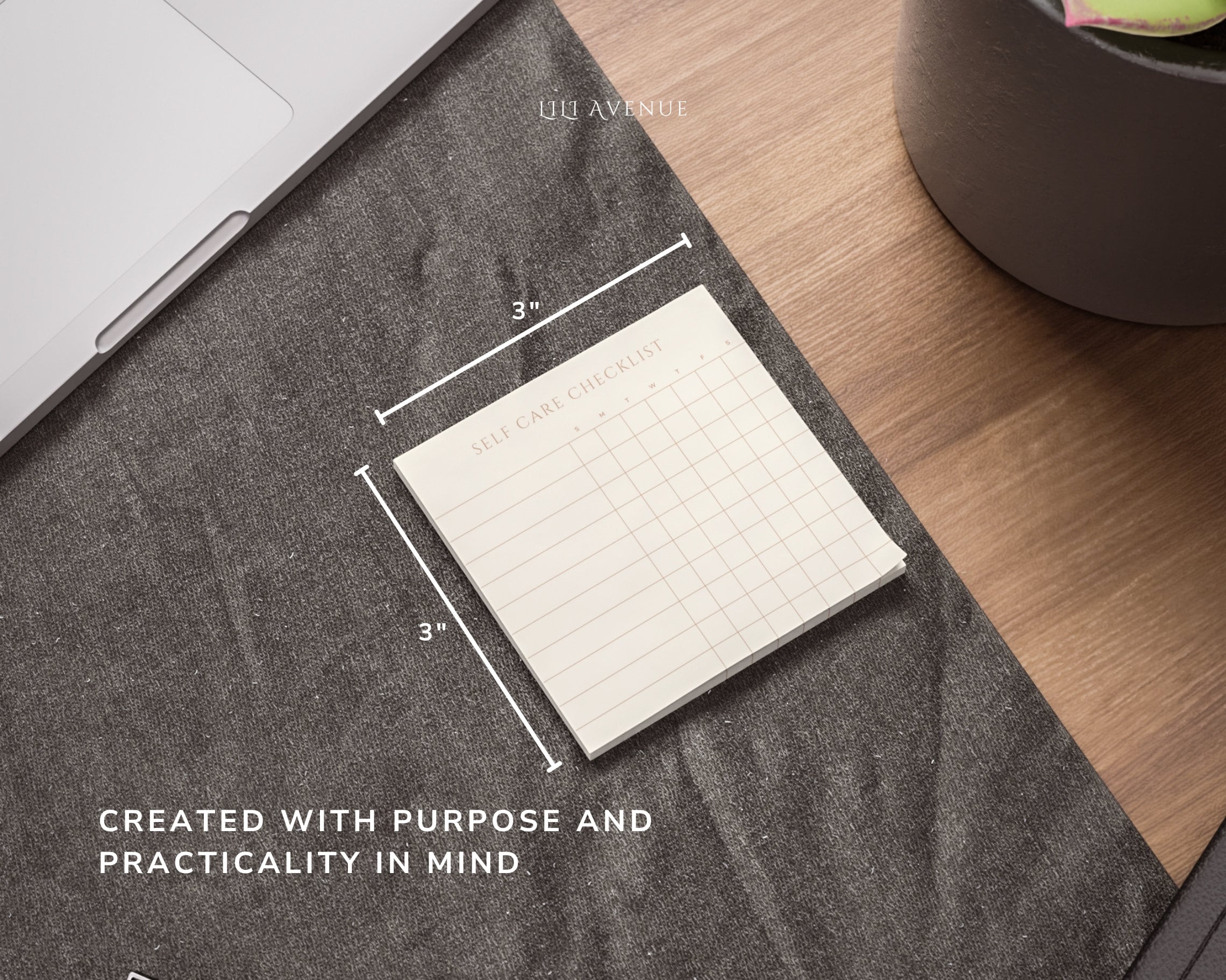 Self Care Checklist Sticky Note Pad Selfcare Essentials Postit Notes ...