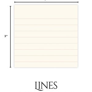 Lined Paper Notepad Lined Writing Stationery Sticky Notes With Lines ...
