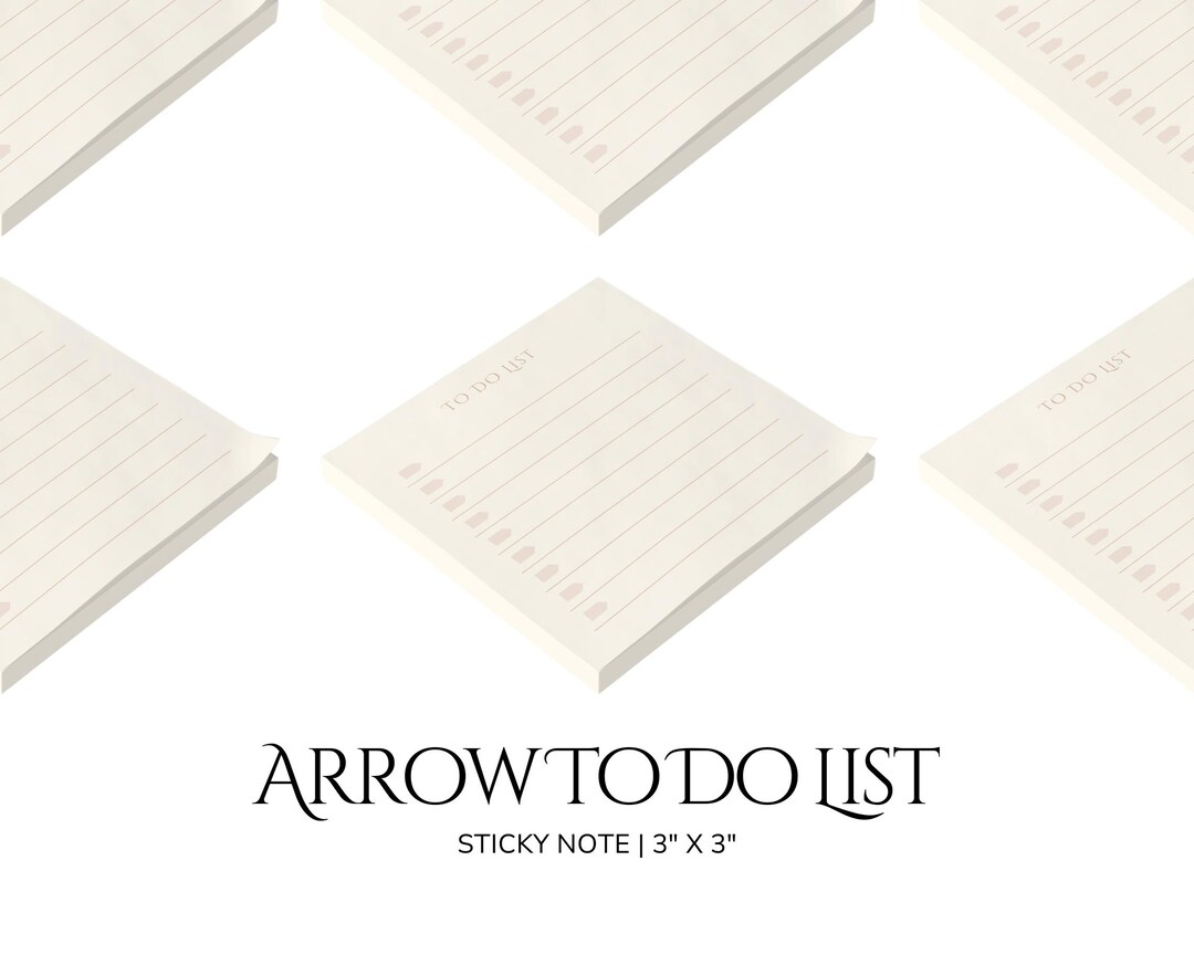 To Do List Sticky Tearable Notepad Minimalist To-do List Daily ...