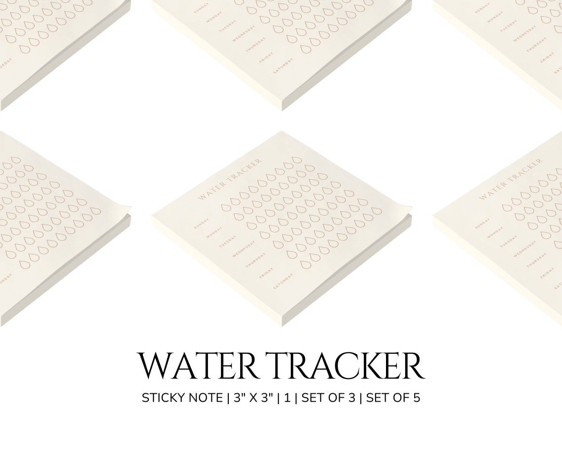 Water Tracker Sticky Notes Water Sticky Note for Habit Tracking Memo ...