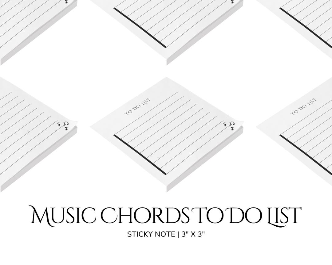 Music Chord Notes Music Theme Favours Music Sticky Notes Music Lover ...