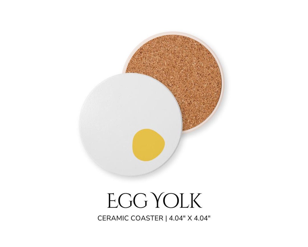 Fried Egg Coaster Egg Yolk Ceramic Coasters Designs for Kitchen Food ...