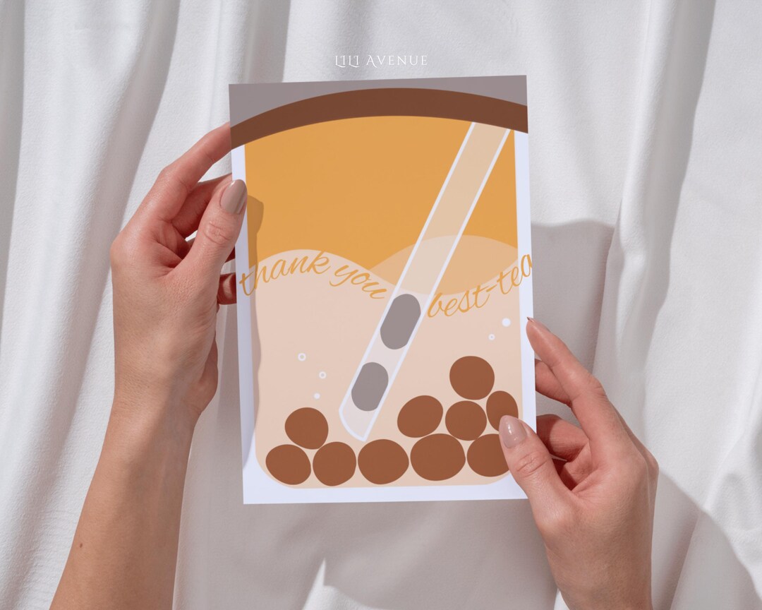 Best-tea Card Thank You Card for Best Friend Gift Best Tea Gifts for ...