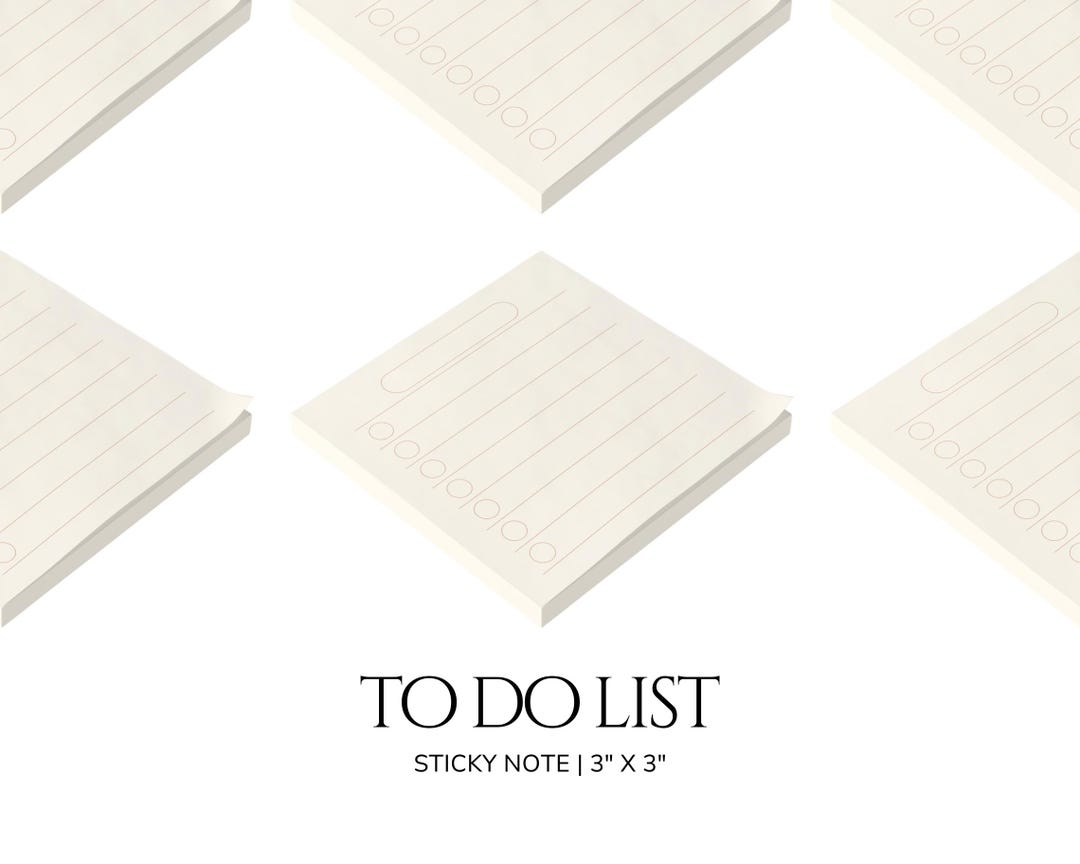 To Do List Sticky Note Pads Things to Do List Memo Notepad Stationery ...