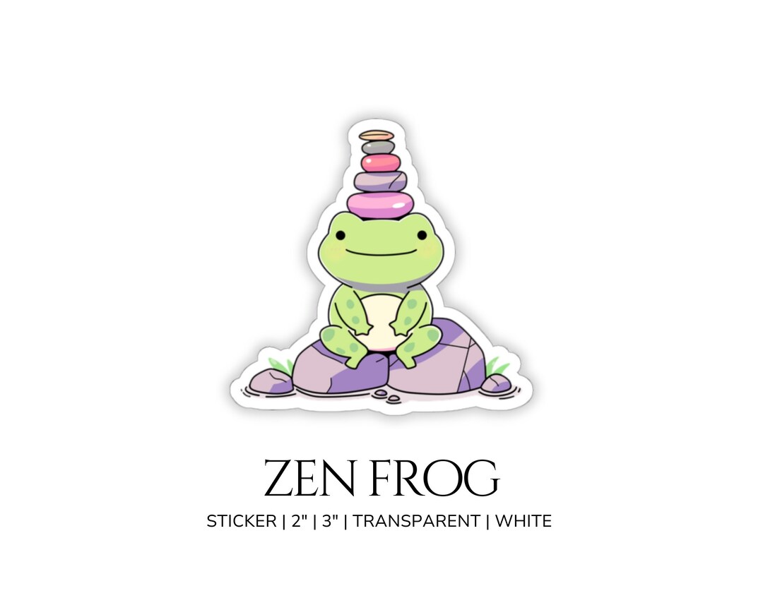 Frog Sticker for Tumblr Sticker Design for Water Bottle Sticker as Cute ...