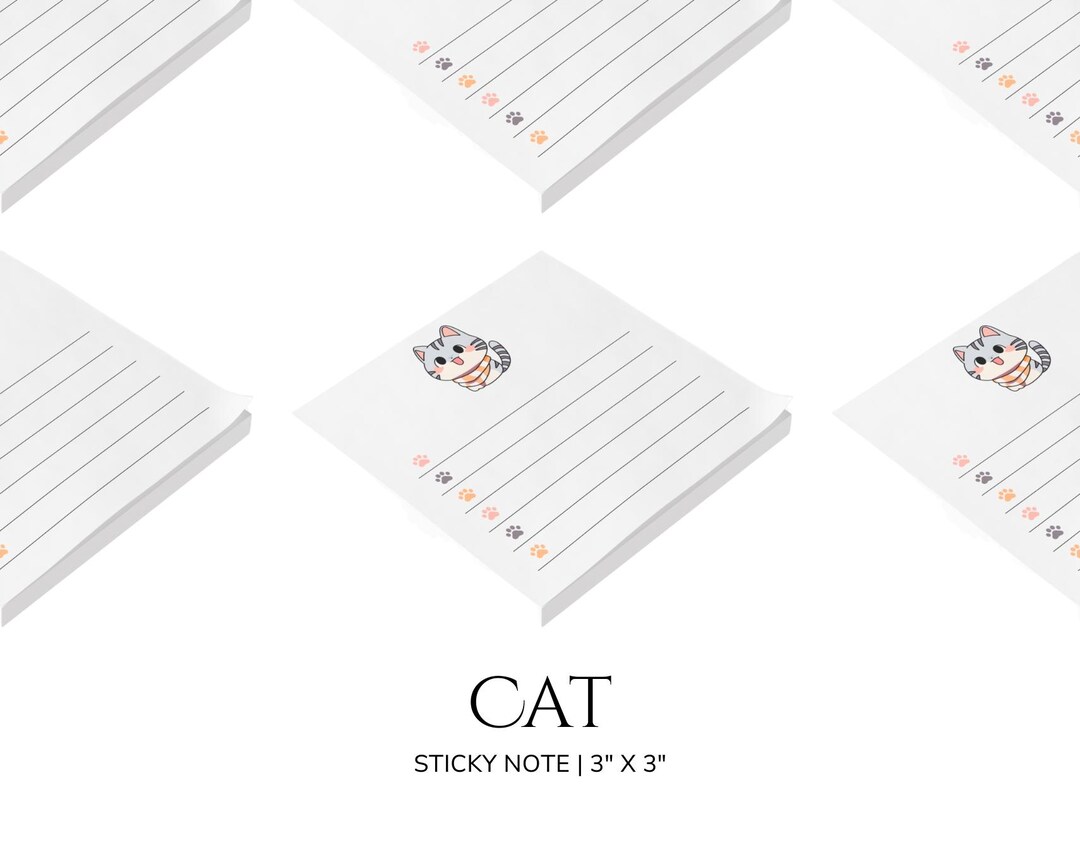 Cute Sticky Notes for Her Bullet Journal Cute Cat Checklist With Cat ...
