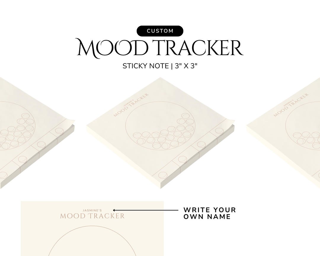 Round Mood Tracker Custom Sticky Note as Birthday Gifts Personalized ...