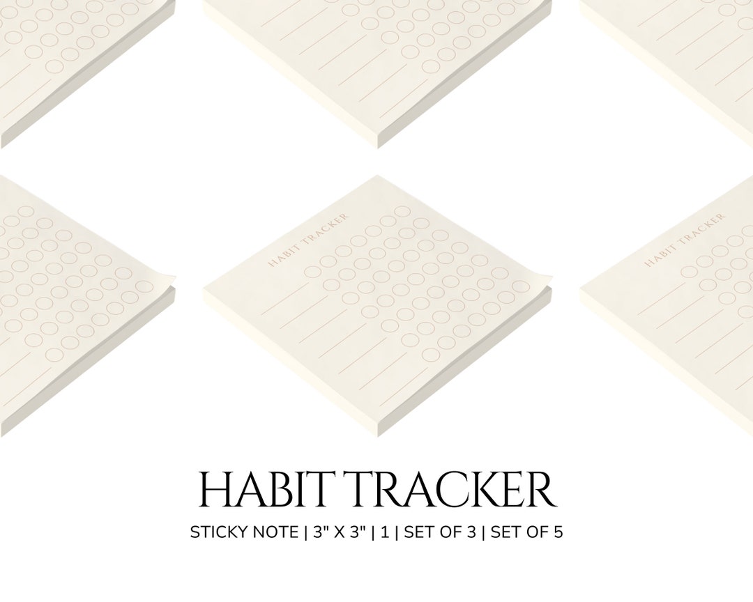 Weekly Habit Tracker Sticky Notes Habit Tracking Daily Habit Forming ...