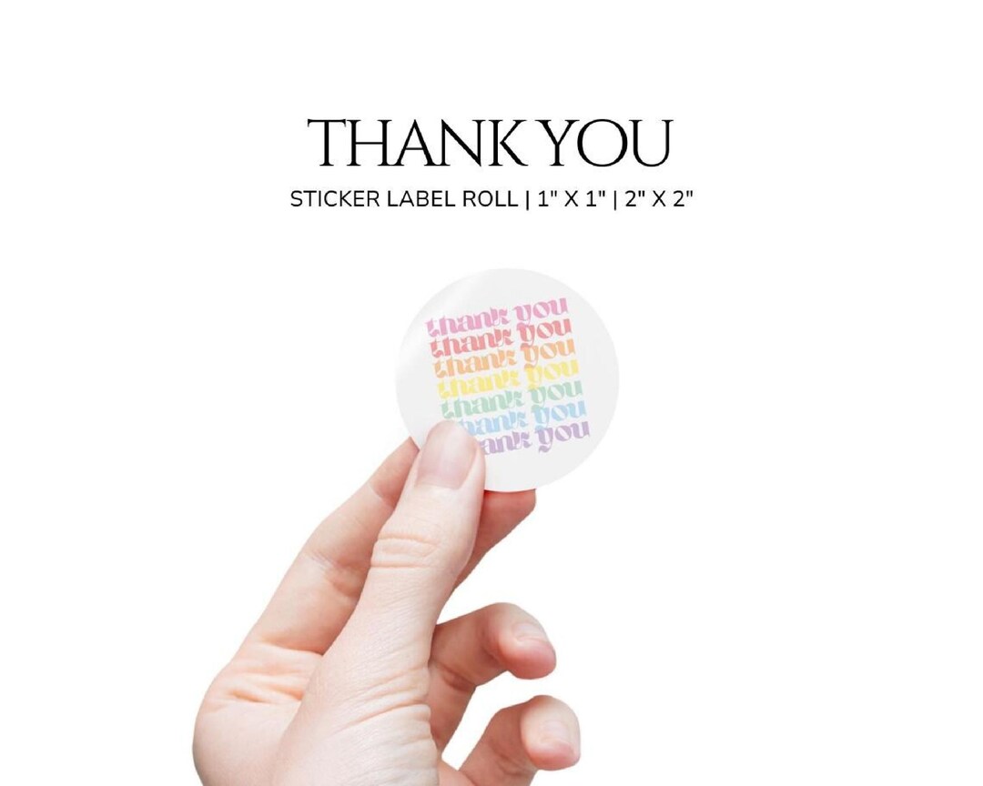 Colorful Thank You Sticker Roll Small Business Labels Sealing Stickers ...