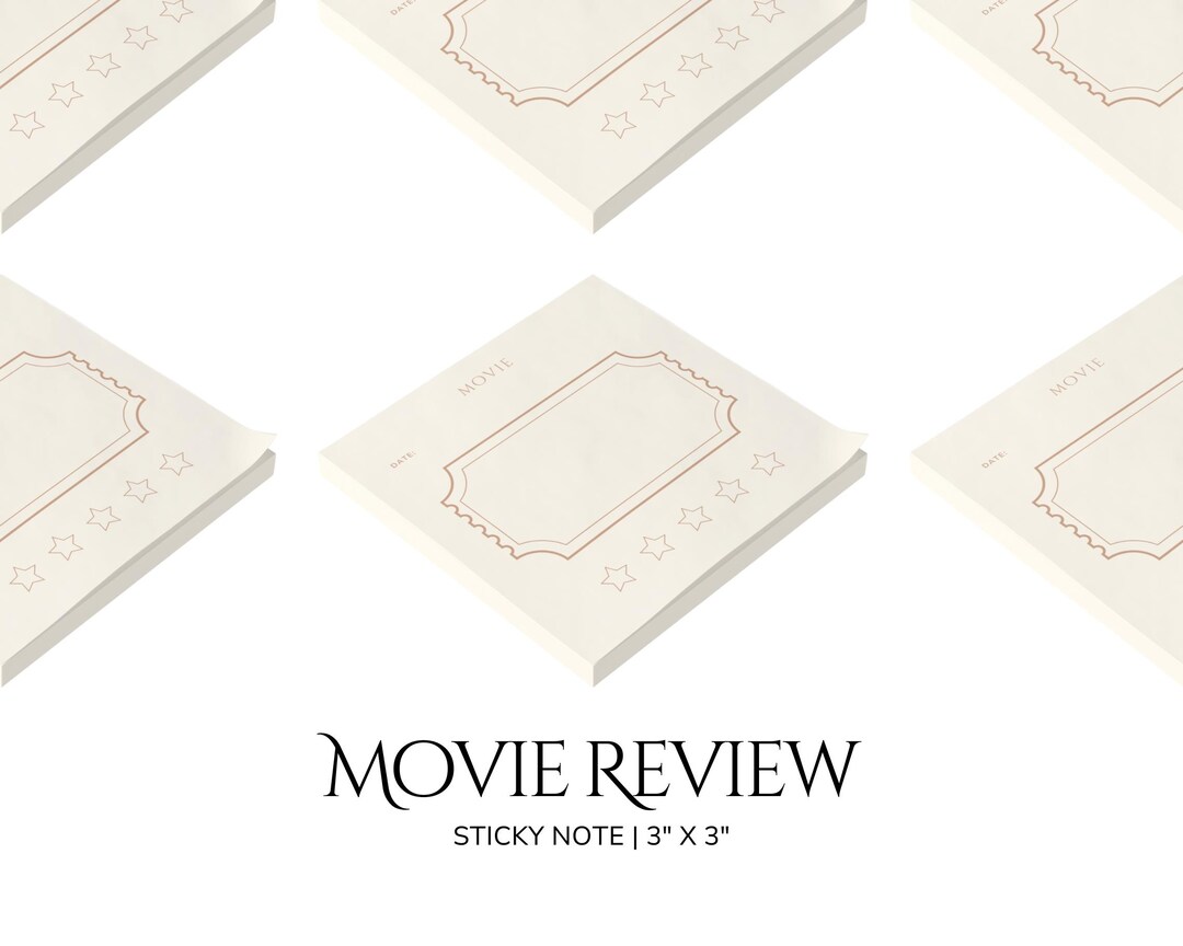 Movie Review Notes Sticky Note – Cinema Review Gift for Movie Lovers ...