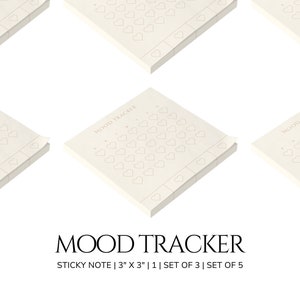 Heart Mood Tracker Chart Emotion Tracker Monthly Sticky Notes Wellness ...