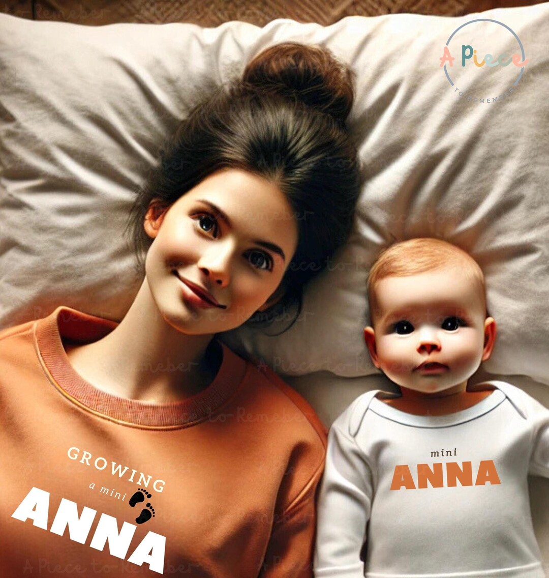 Personalized "growing a Mini Me" Family Matching Sweatshirt, T-shirt ...