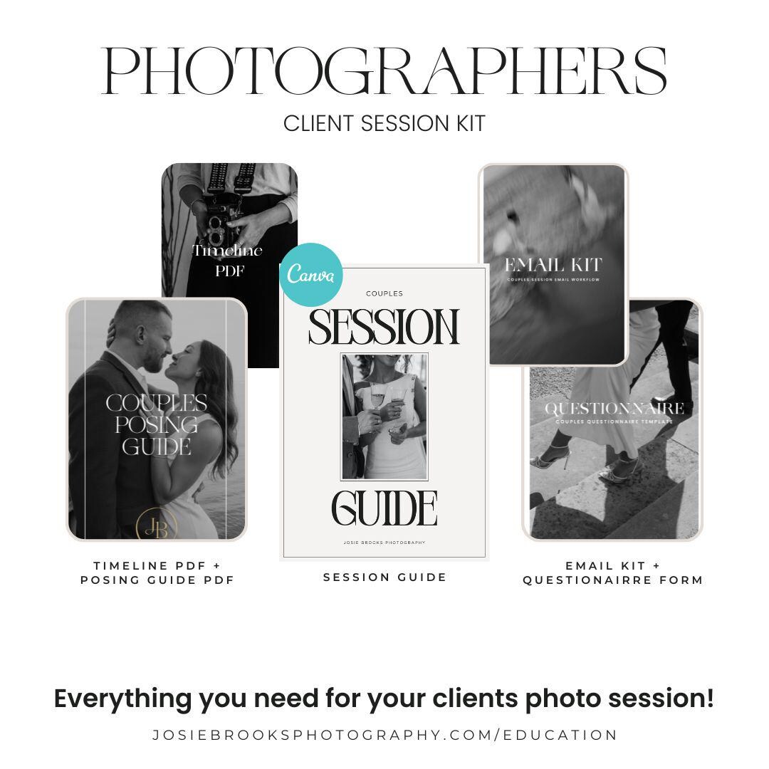 Photographer's Session Guide Bundle Kit – Fully Editable Templates for ...