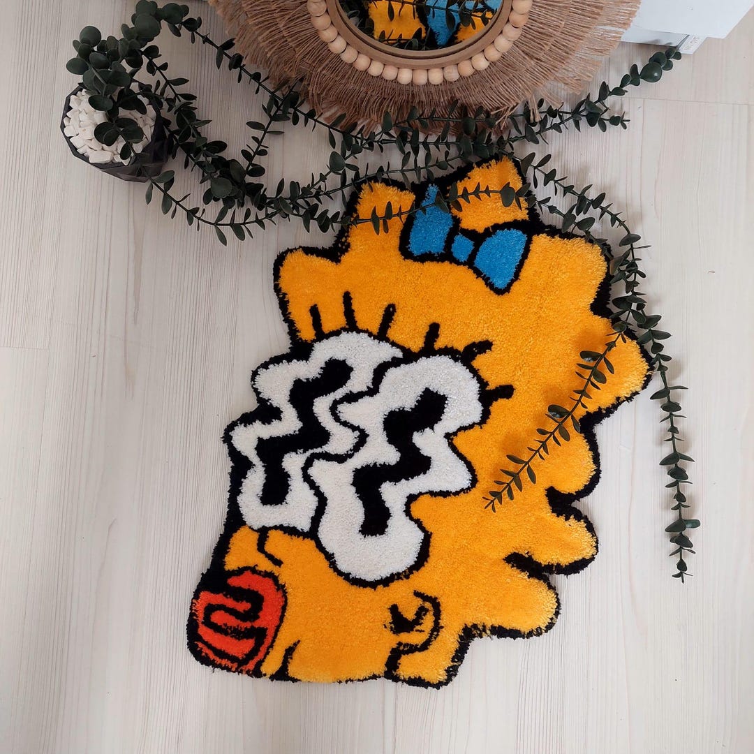 Simpson Rug Tufted Rug, Maggie Simpson Rug, Custom Rug, Cartoon Rug ...