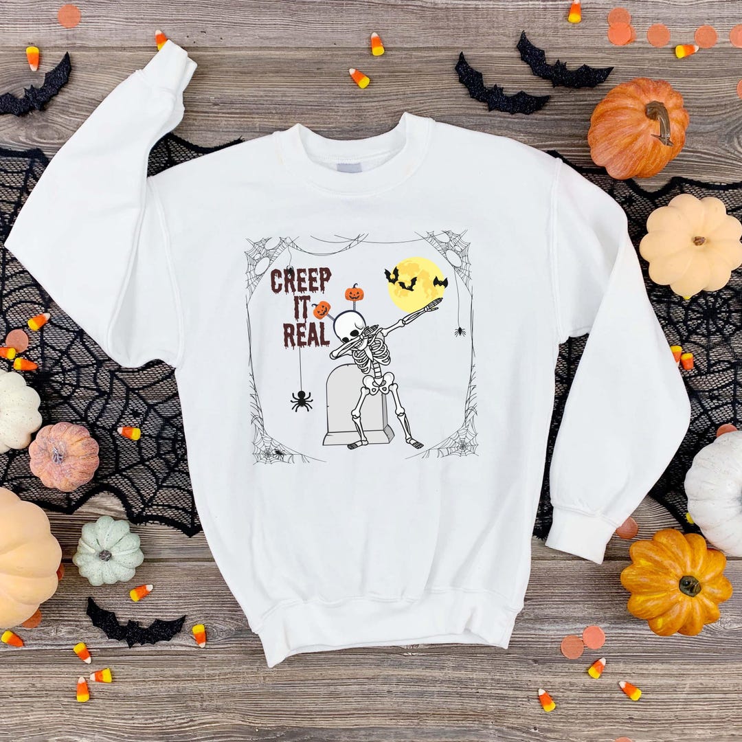 Funny Dancing Skeleton Halloween PNG: Creep It Real Sublimation Design ...